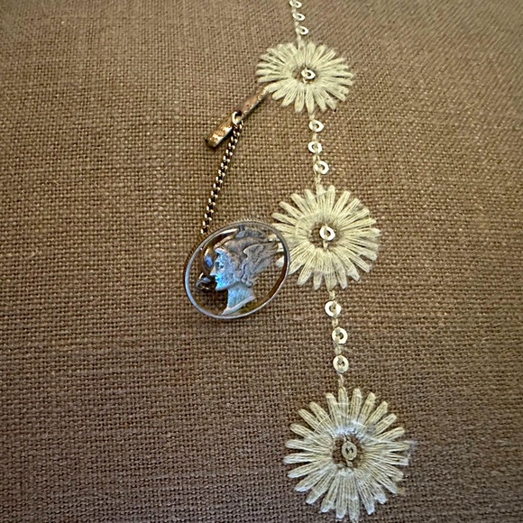 Accessories | Mercury Dime Cutout Tie Tack Pin With Chain Bar Silver ...